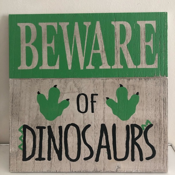 Hobby Lobby | Wall Decor | Beware Of Dinosaurs Room Sign | Poshmark